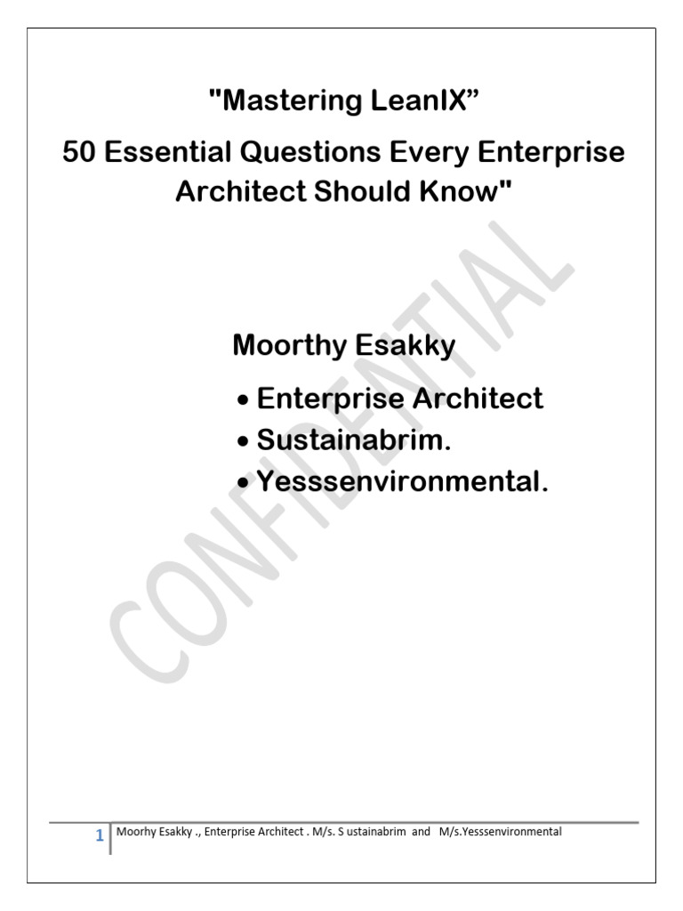 Mastering LeanIX | PDF | Enterprise Architecture | Cloud Computing