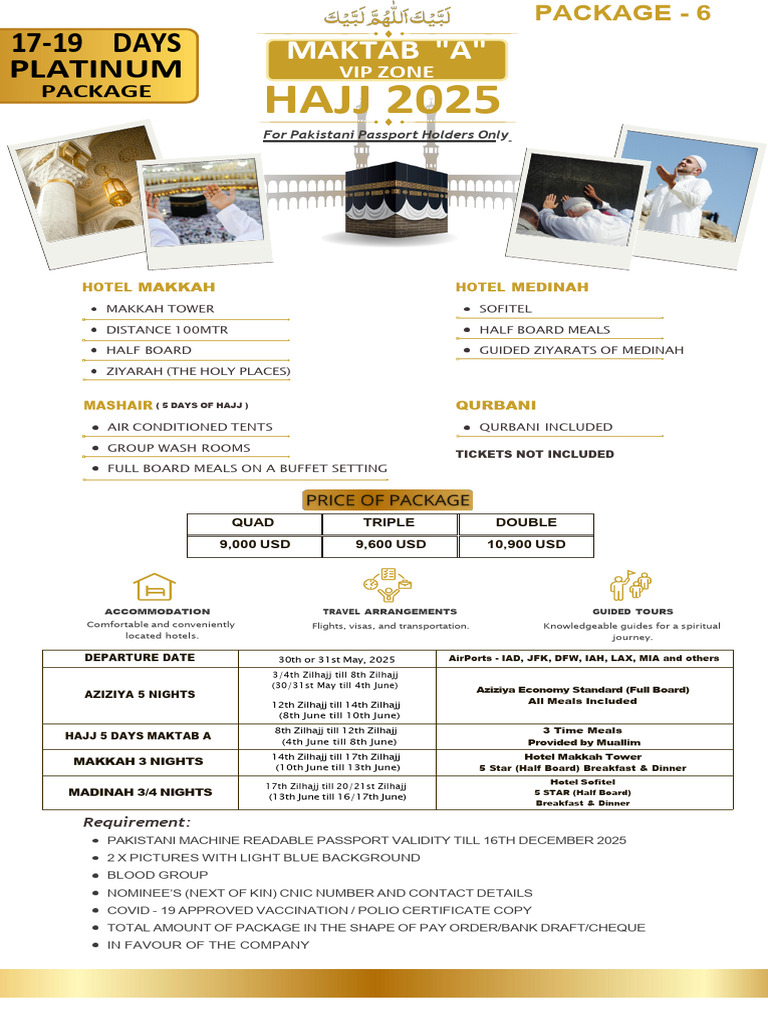 USA Maktab a Hajj Packages Increase Rates-1 | PDF