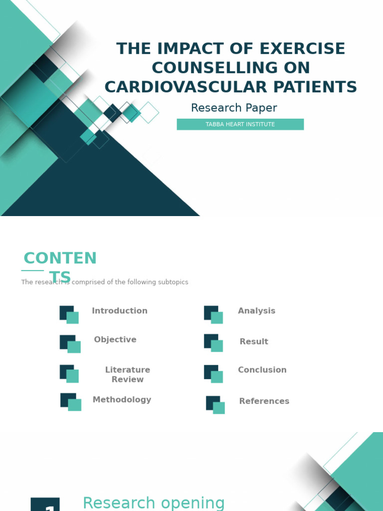 Exercise Counseling Effects on CVD Patients | PDF | Cardiovascular ...