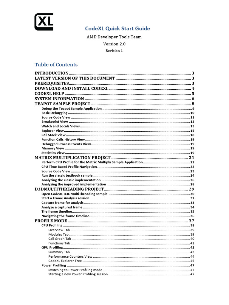 CodeXL_Quick_Start_Guide | PDF | Computer Engineering | Computing