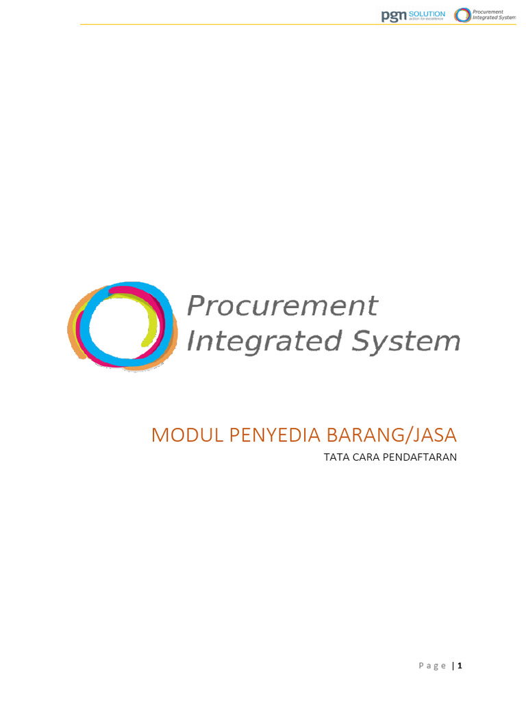 Tata Cara Pendaftaran Sebagai Mitra PT Pgas Solution | PDF