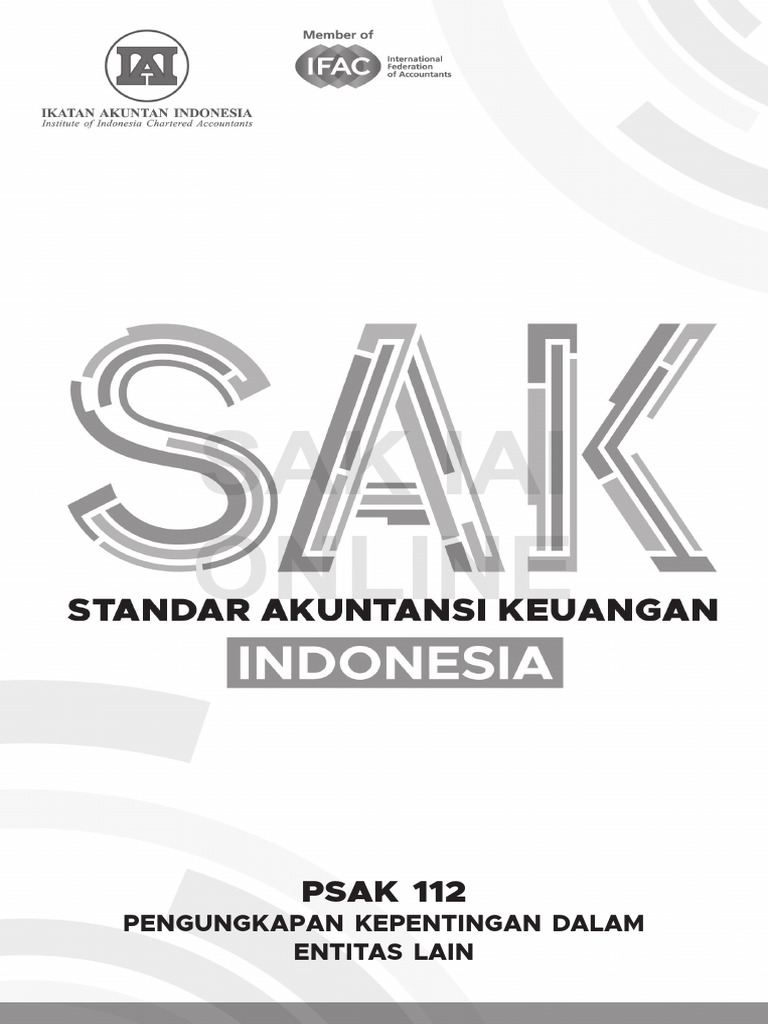 PSAK 112: Pengungkapan Kepentingan Entitas | PDF