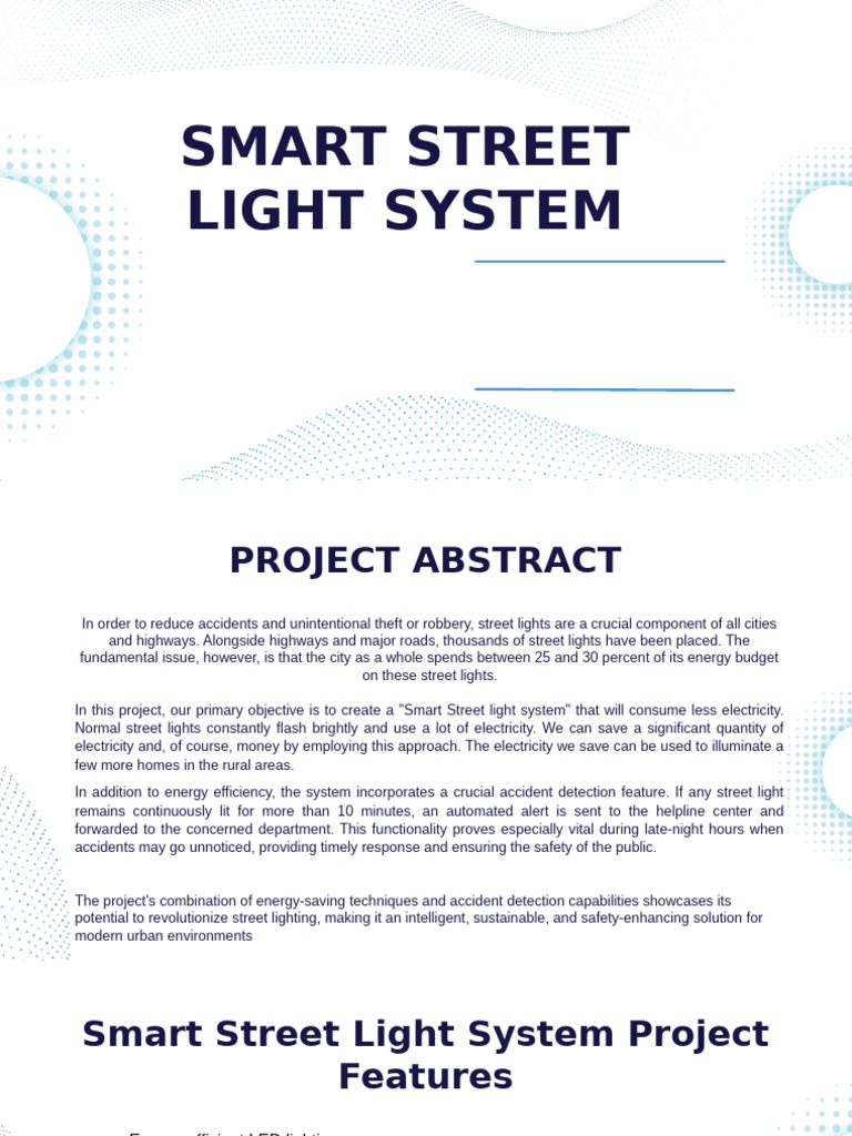 Smart Street Lights | PDF | Energy Conservation | Street Light