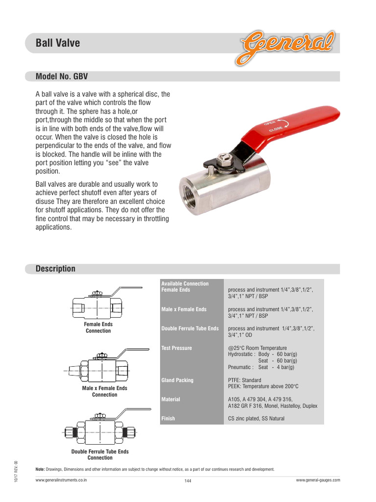 Ball-Valve-1 | PDF | Valve | Chemical Engineering