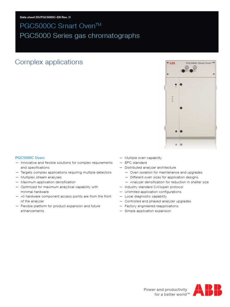 ABB_PGC5000C Smart OvenTM_Complex applications | PDF | Gas Chromatography