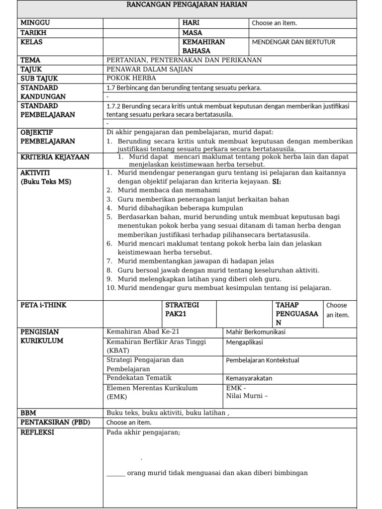 Tema 7 Pertanian, Penternakan Dan Perikanan | PDF