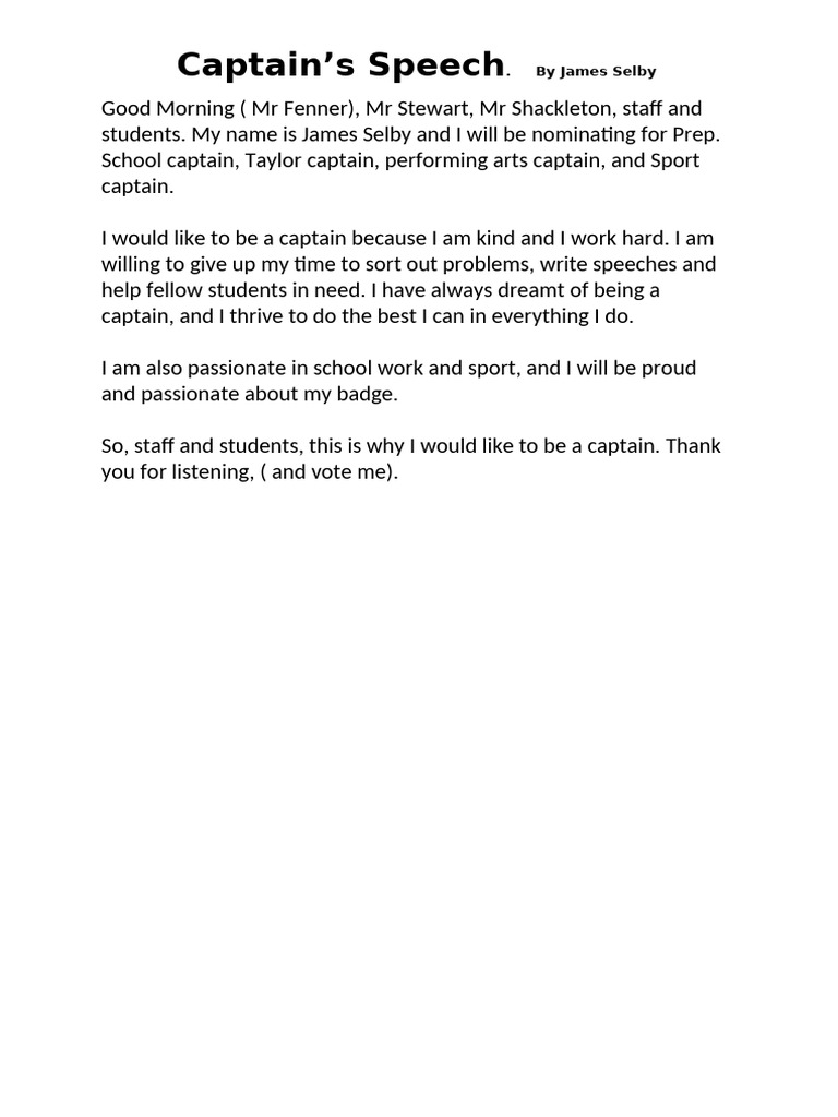 Captains Important | PDF