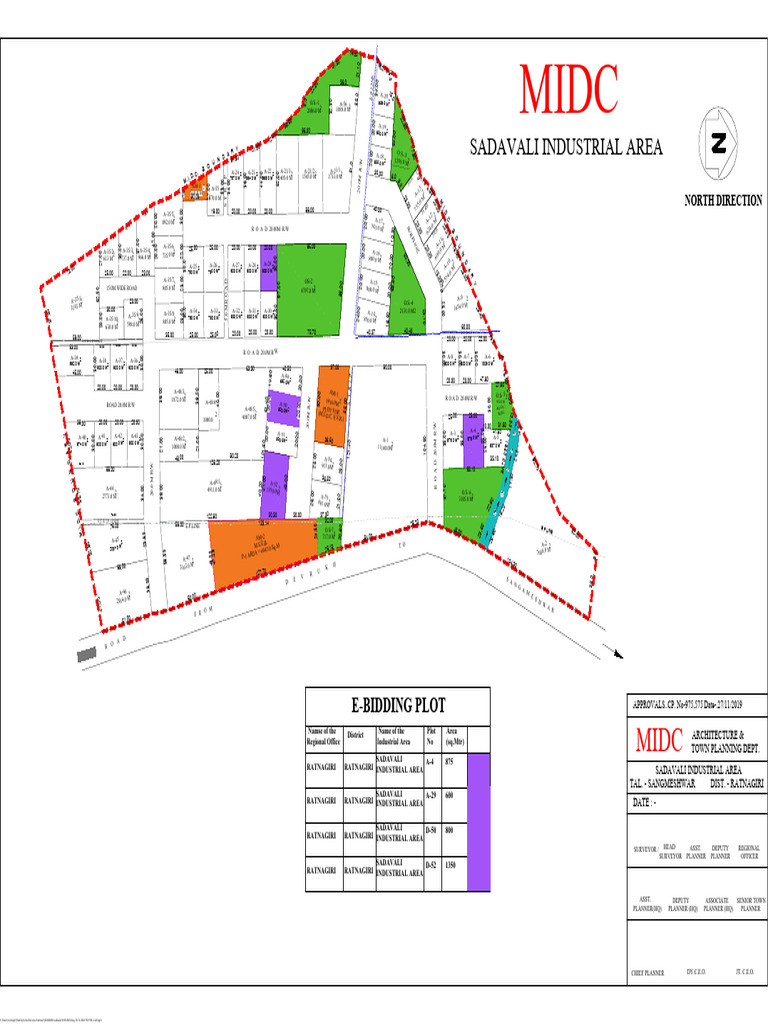 Sadavali Village MIDC Layout | PDF