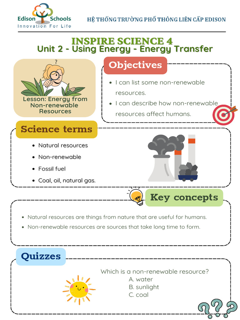G4-U2-L2 Energy From Non-Renewable Resources | PDF
