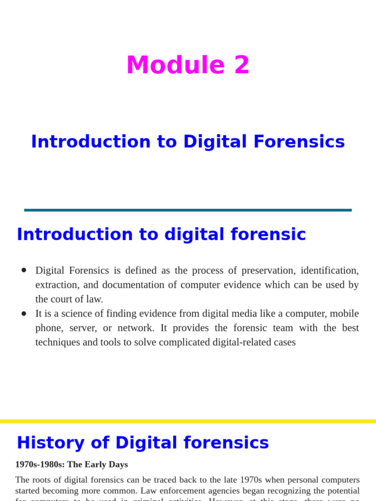 Introduction To Digital Forensics | PDF | Digital Forensics | Forensic Science