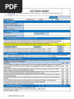 Hot Work Risk Assessment and Permit | PDF | Fires | Risk Assessment
