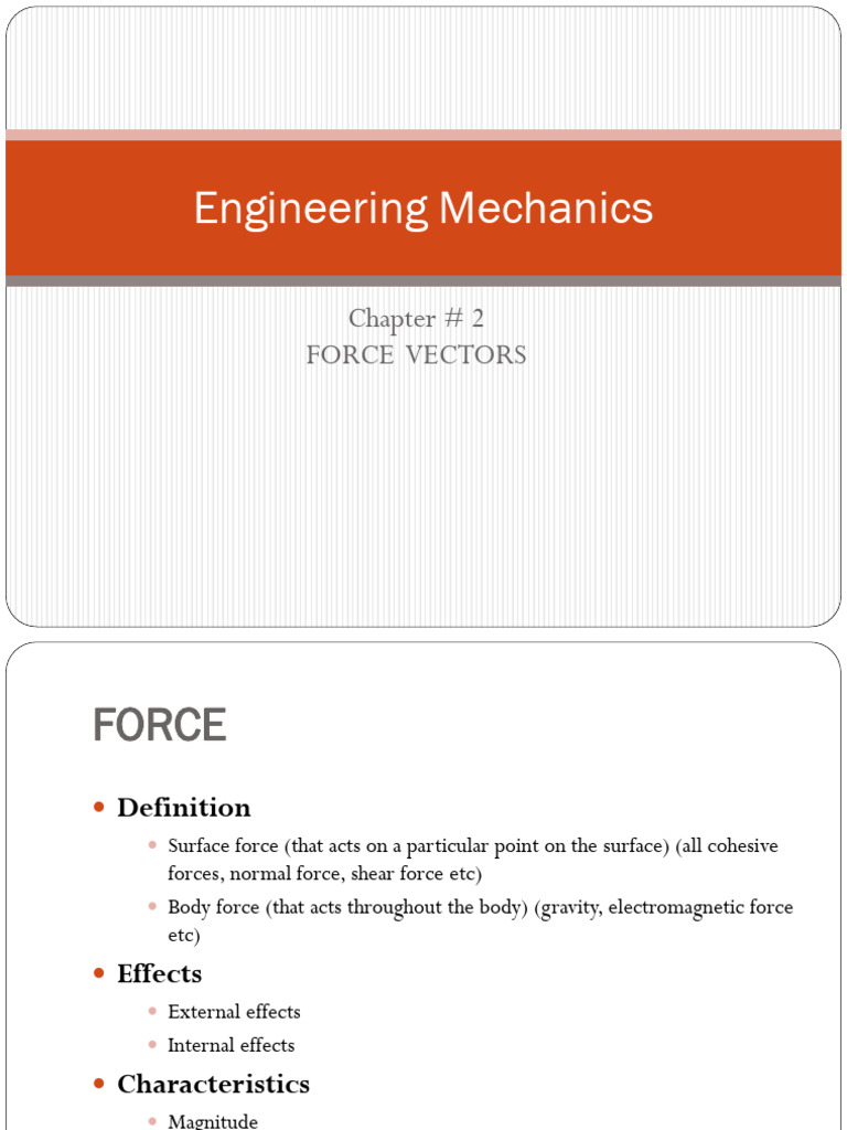 Understanding Force Vectors in Mechanics | PDF | Euclidean Vector ...