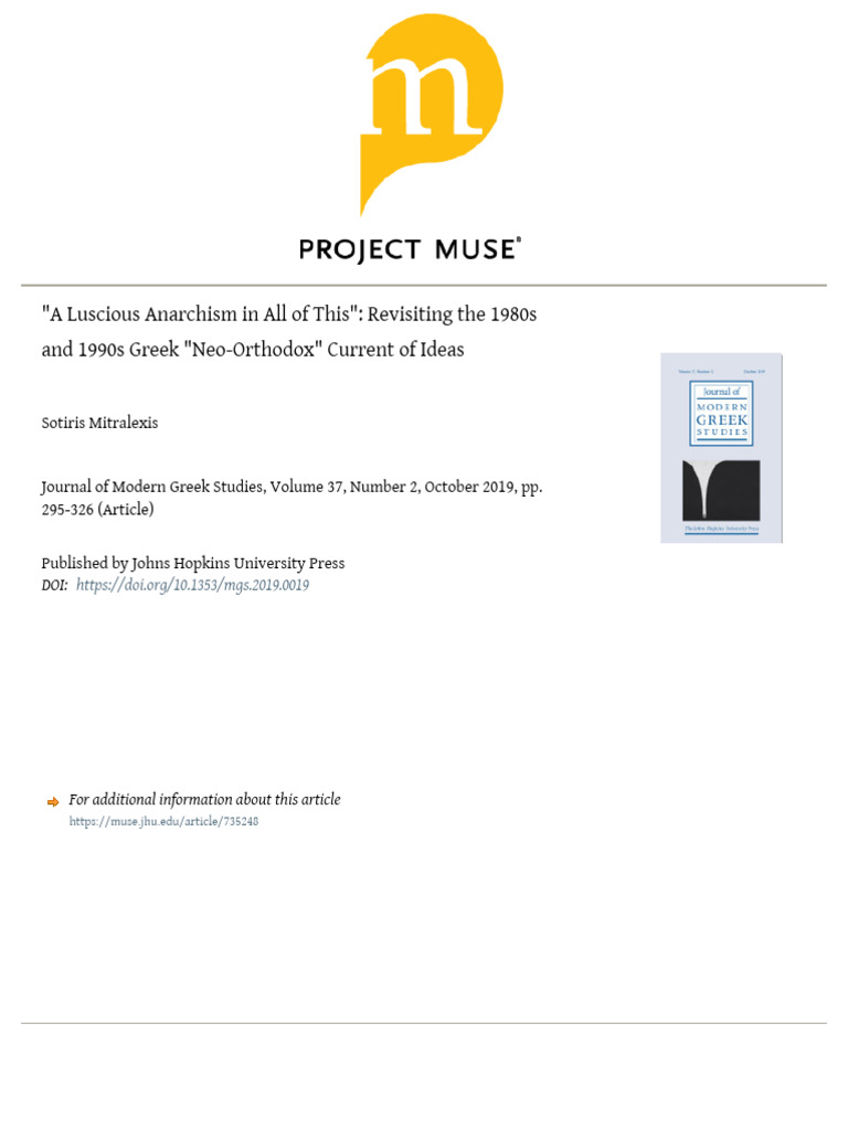 Reevaluating Greek Neo-Orthodoxy | PDF | Greece