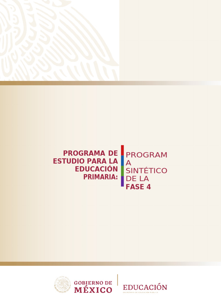 Programa Sintético Fase 4 Primaria SEP | PDF | Aprendizaje | Educación ...