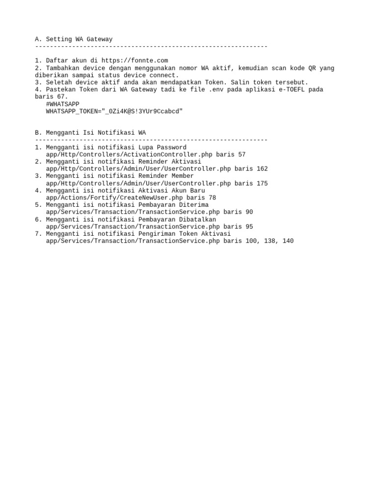 Cara Setting WA Gateway | PDF
