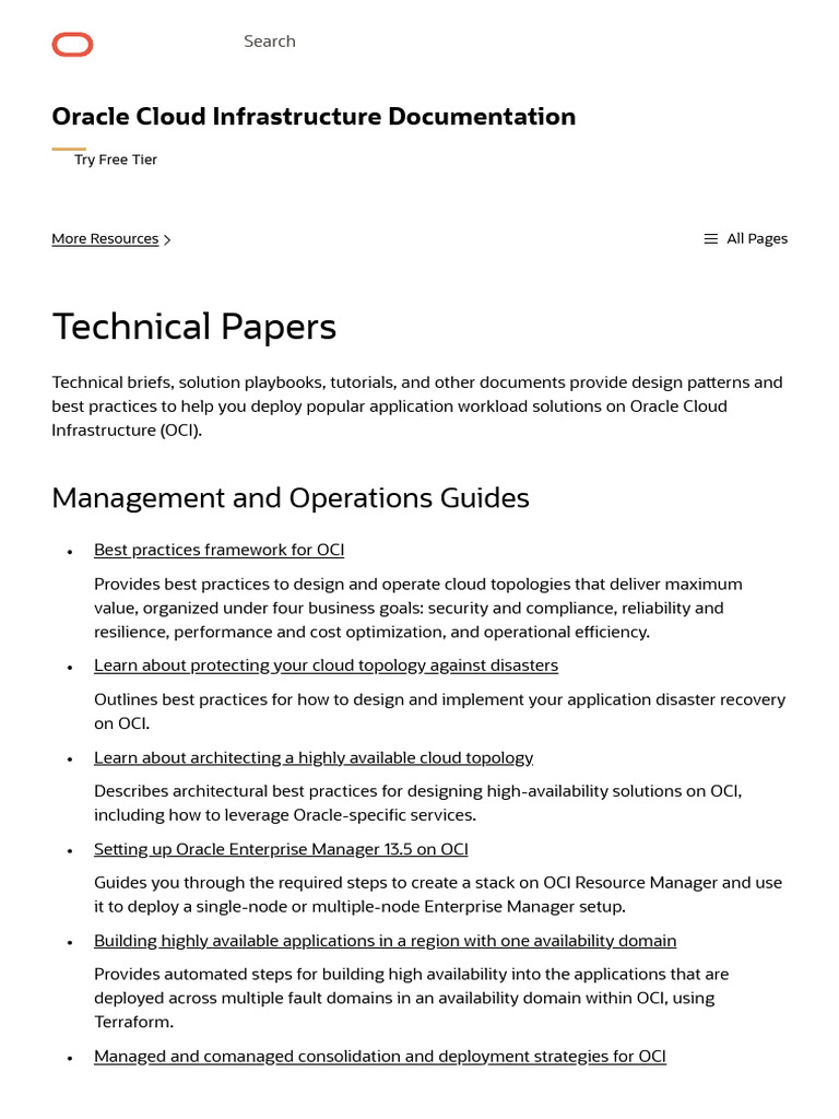 Technical Papers | PDF | Cloud Computing | Oracle Corporation