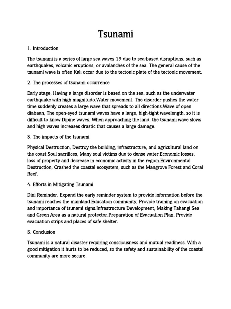 Tsunami | PDF
