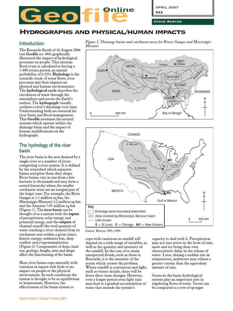 Geo File Hydrographs | PDF | Flood | Drainage Basin