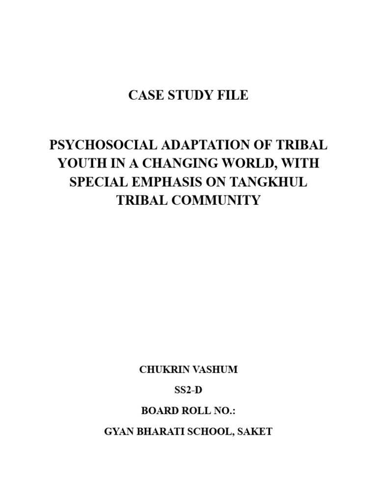 Psychosocial Adaptation of Tribal Youth | PDF | Experience ...