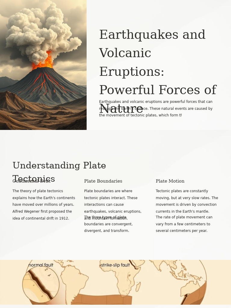 Earthquake & Volcano Insights | PDF | Plate Tectonics | Earthquakes