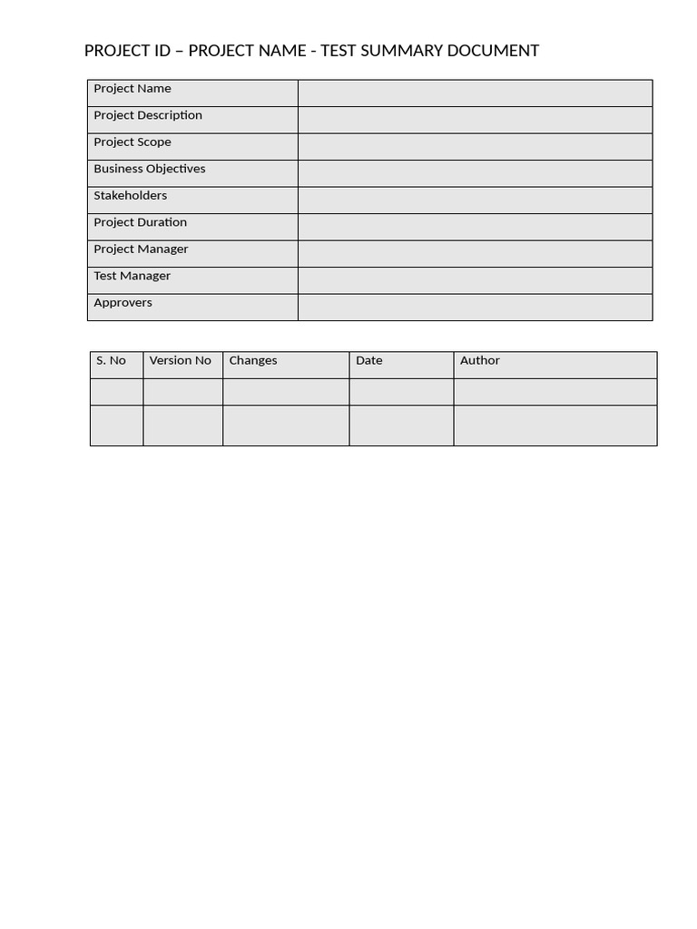 8.6 Test Summary Document | PDF