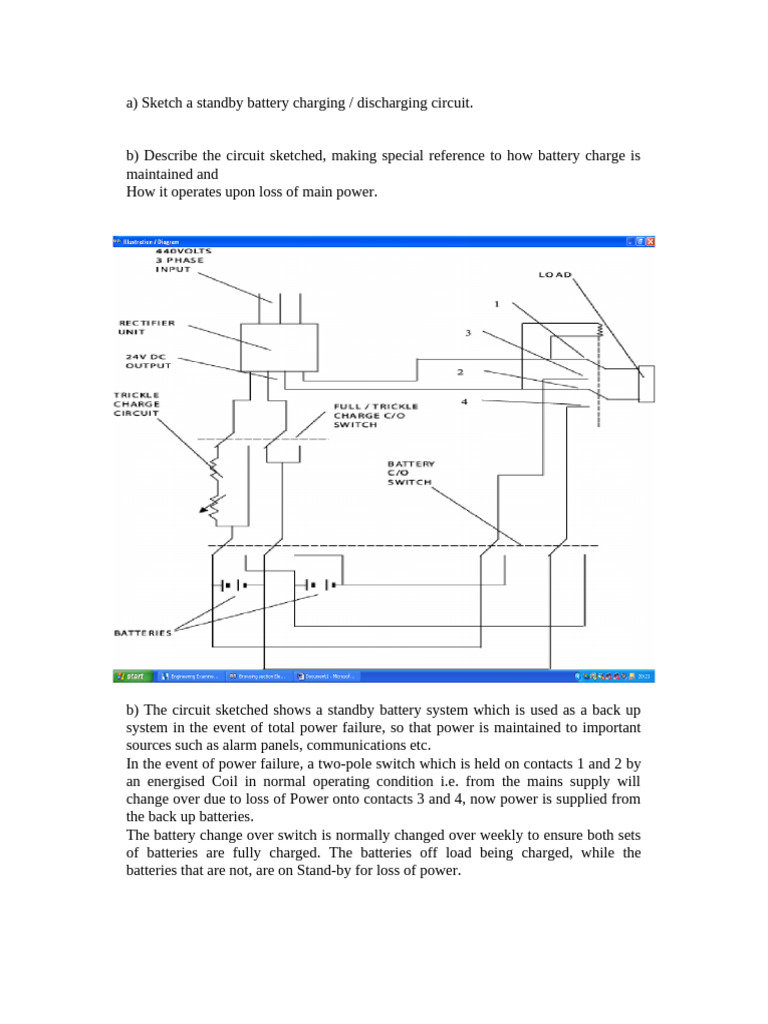 Standby Battery Charging Circuit Explained | PDF