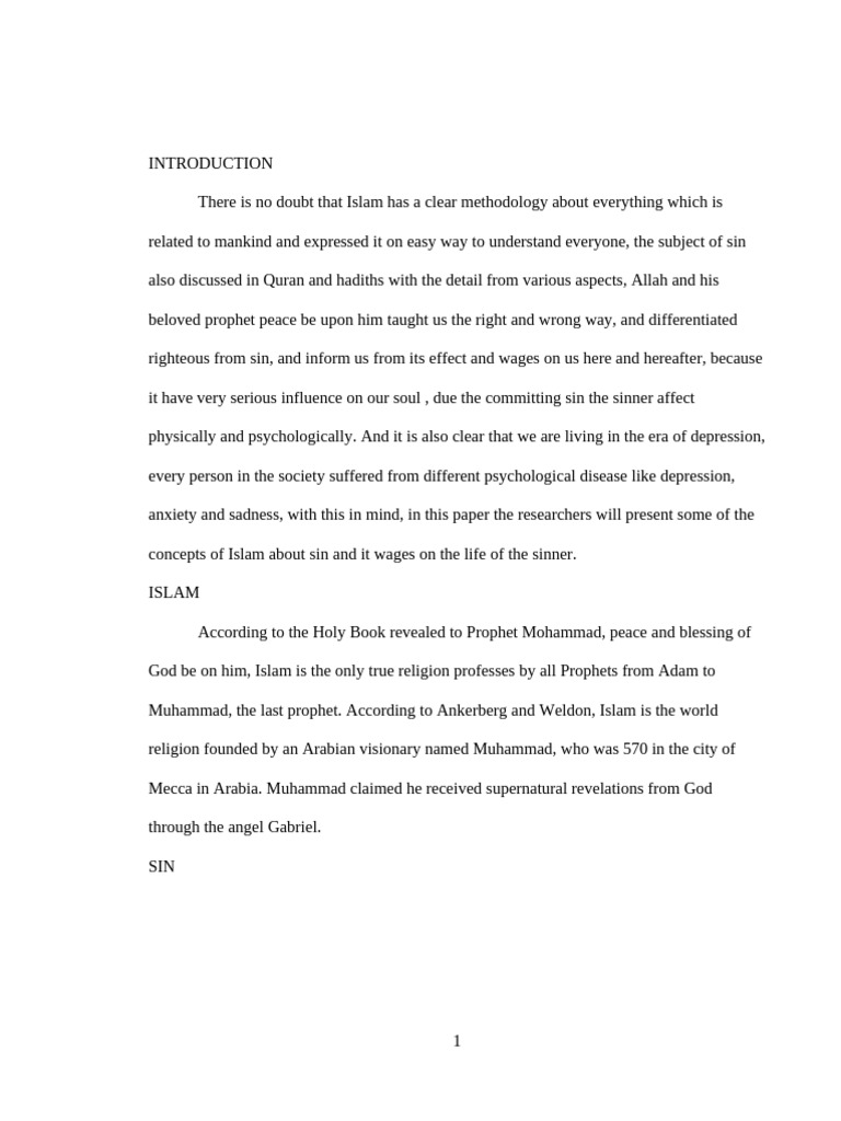 Understanding the Weight of Sin in Islam | PDF | Prophets And ...