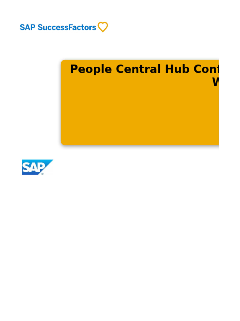 People Central Hub Configuration Workbook | PDF | String (Computer ...