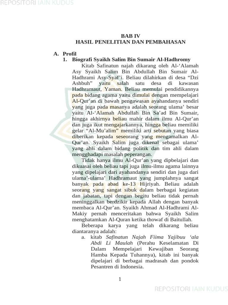 7. BAB IV Kitab Safinatunnajah (1) | PDF