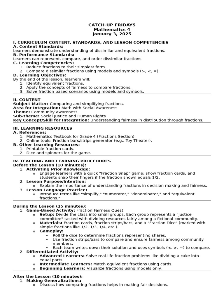 Math 4 CUF Quarter 3 Week 4 | PDF | Mathematics | Learning