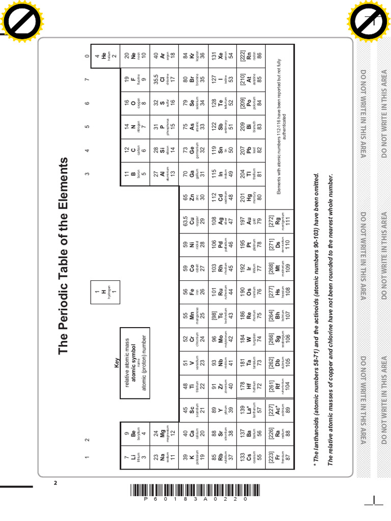 Periodic Table and Gas Properties Guide | PDF | Metallic Elements ...