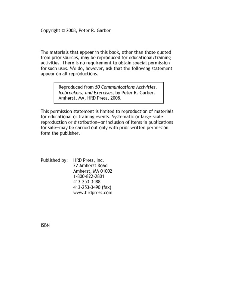 50 Communications Activities, Icebreakers, and Exercises (PDFDrive ...