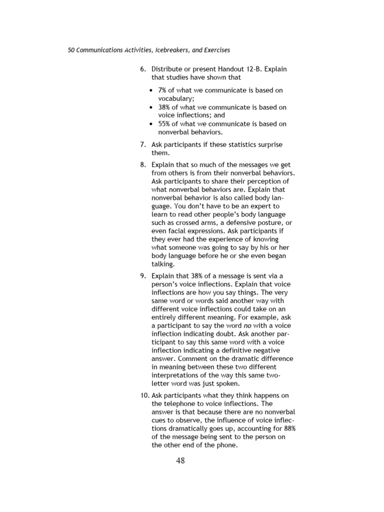 50 Communications Activities, Icebreakers, and Exercises (PDFDrive ...