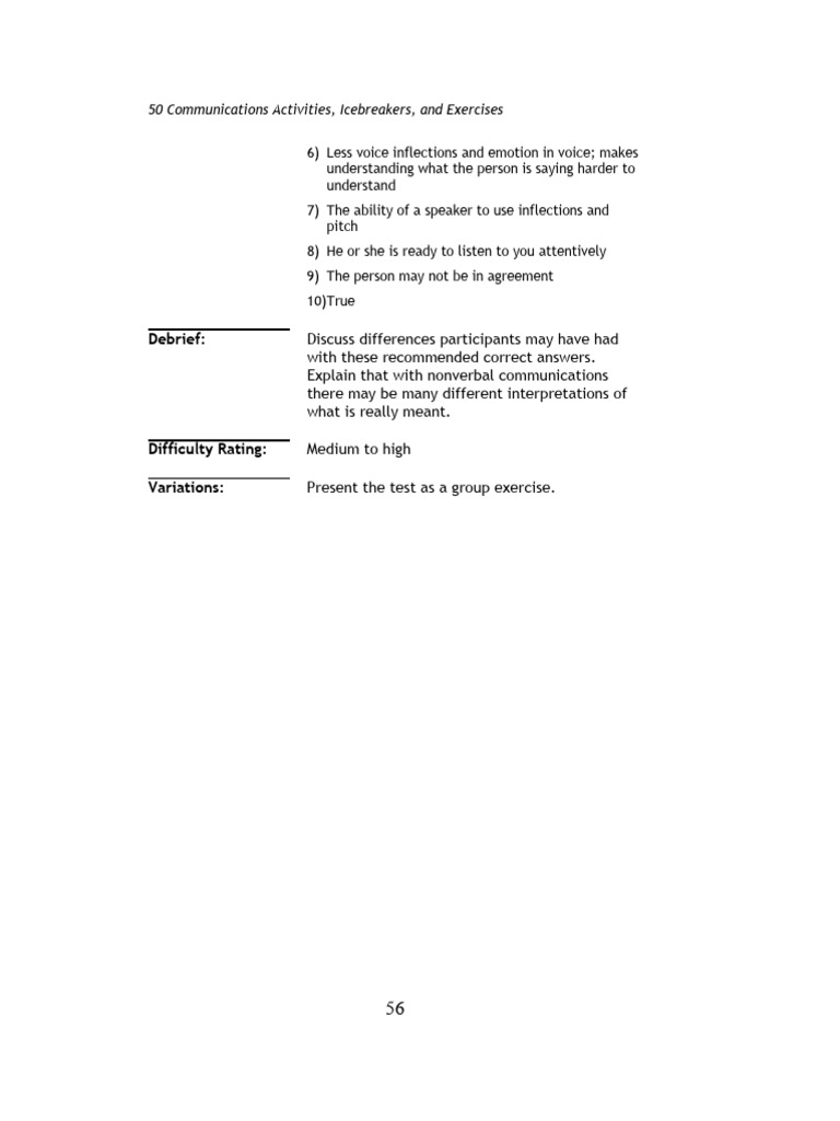 50 Communications Activities, Icebreakers, and Exercises (PDFDrive ...
