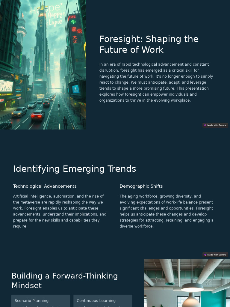 Foresight Shaping the Future of Work | PDF