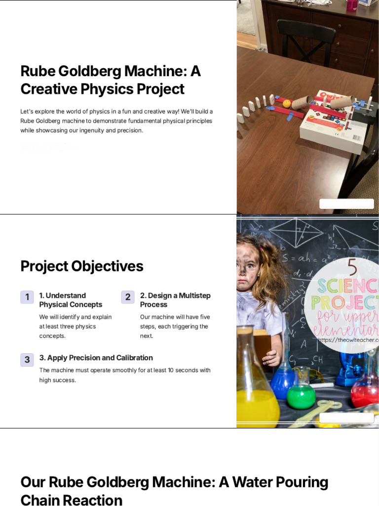 Rube-Goldberg-Machine-A-Creative-Physics-Project 4 | PDF | Force | Machines