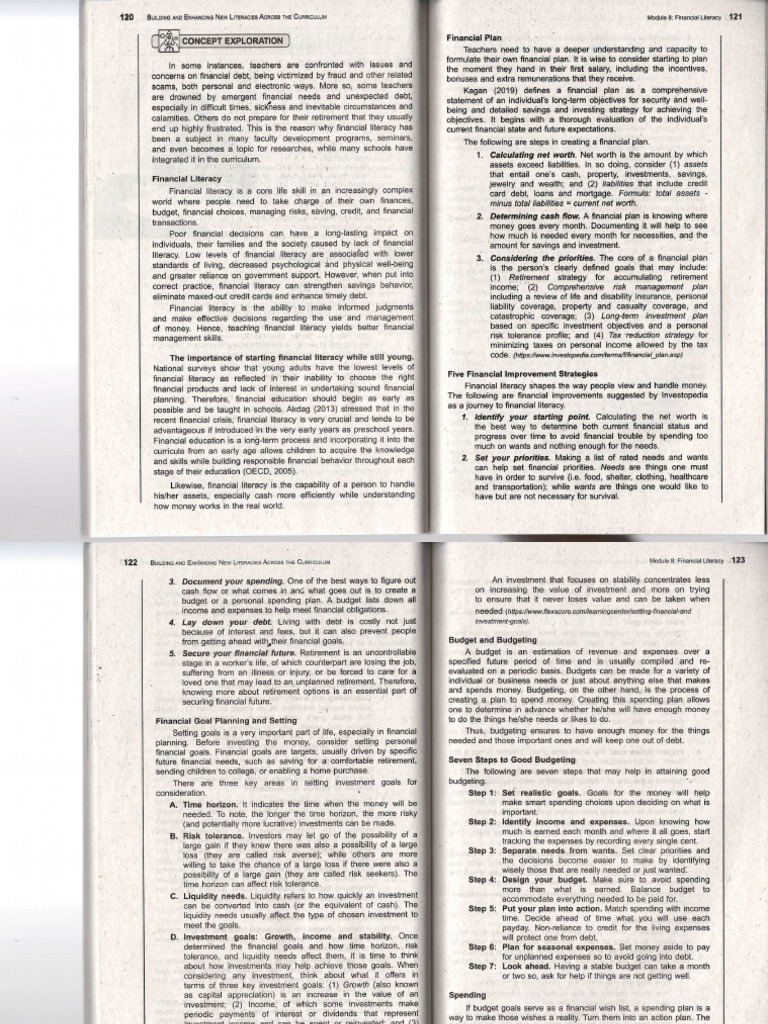 Financial Literacy | PDF