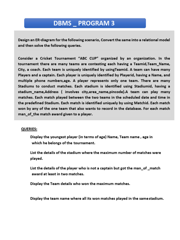 DBMS_Program 3-5 | PDF | Databases | Relational Model