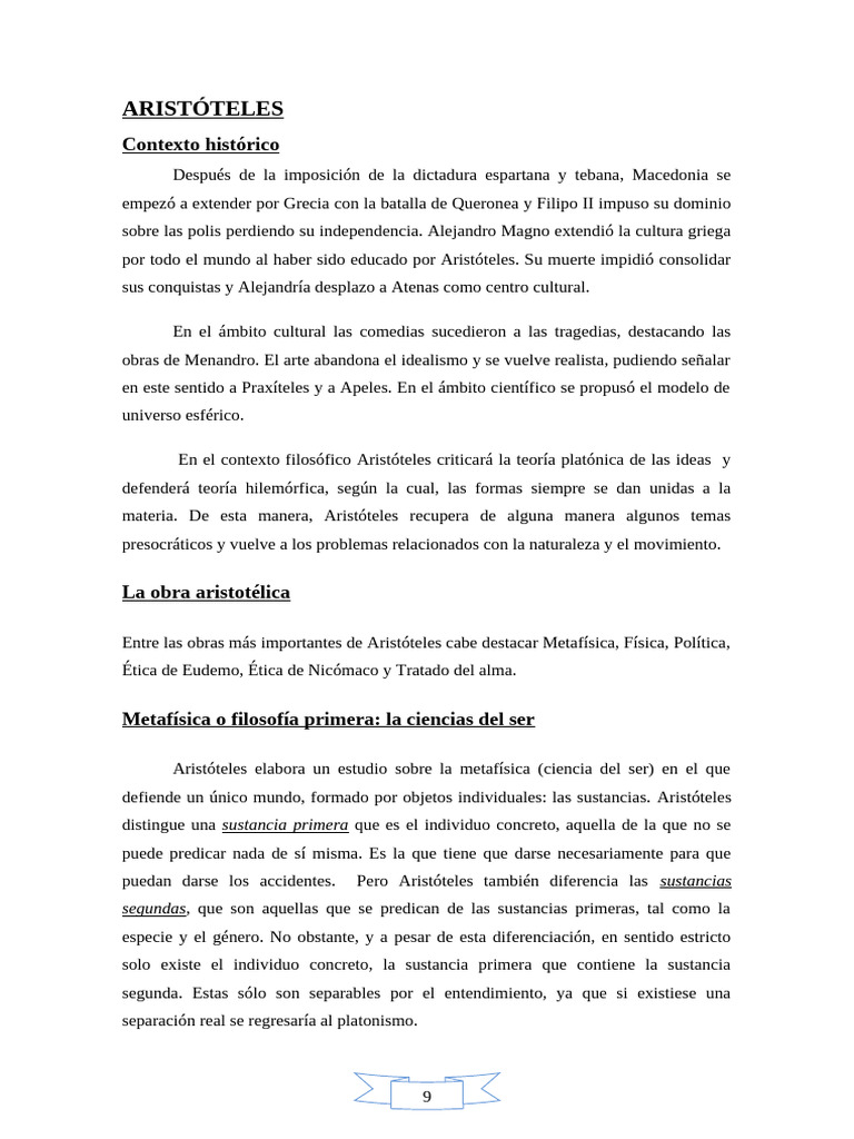 2. Aristóteles | PDF | Existencia | Aristóteles