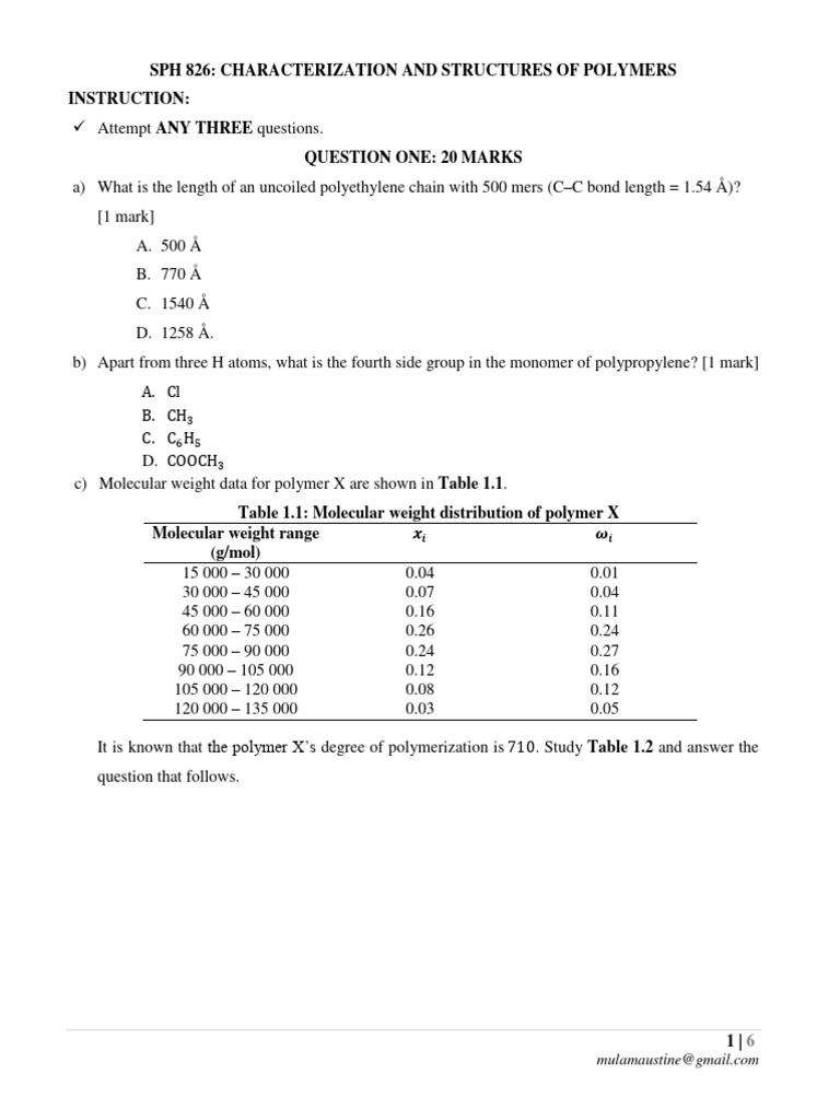 Characterization and Structures of Polym | PDF | Polymers | Polyethylene