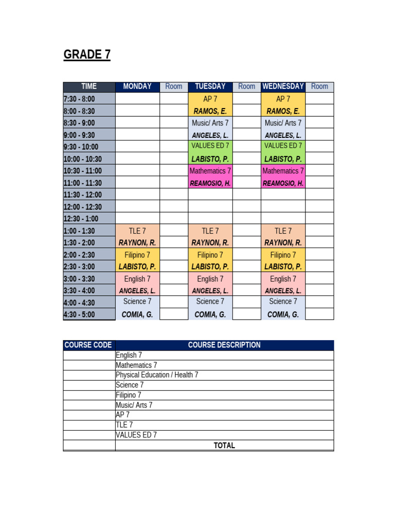 Courses Class Schedule 2nd Sem 2024 2025 | PDF | Science