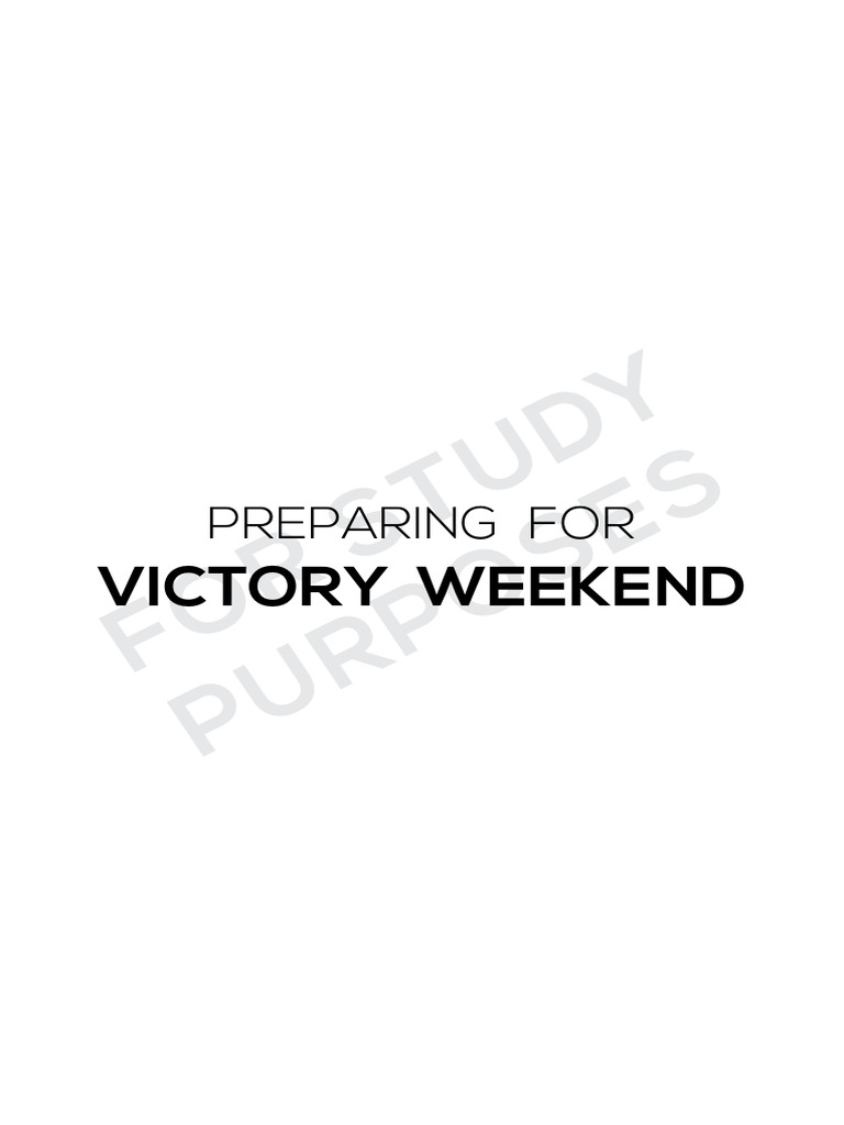 02 Preparing For Victory Weekend Interactive Ebook | PDF | Baptism | Jesus