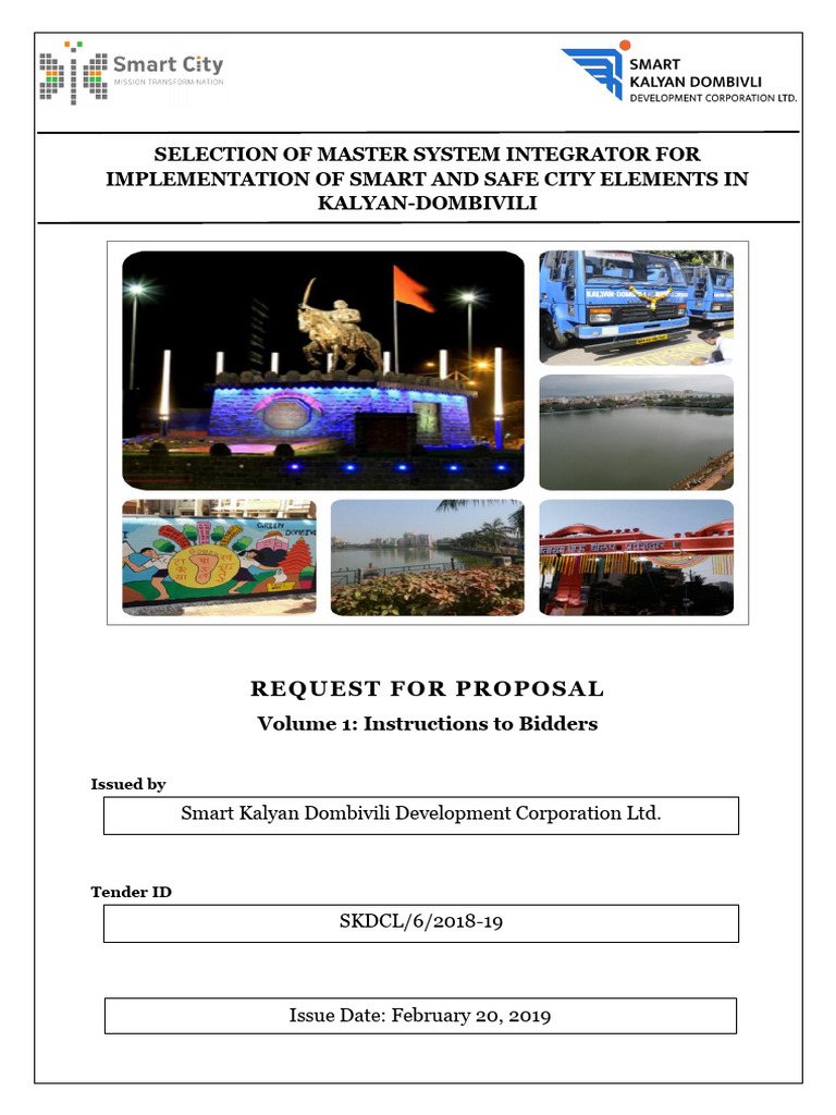 Smart City RFP for Kalyan-Dombivili | PDF | Surveillance | Closed Circuit Television
