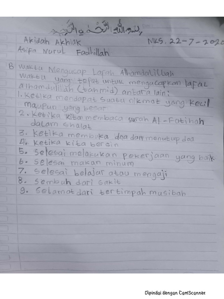 Asifa Nurul Fadhillah(Akidah Akhlak) | PDF