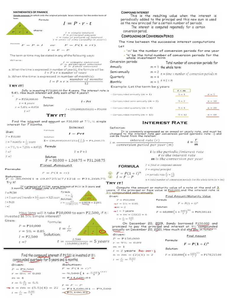 Lesson3 - Mathematics of Finance | PDF