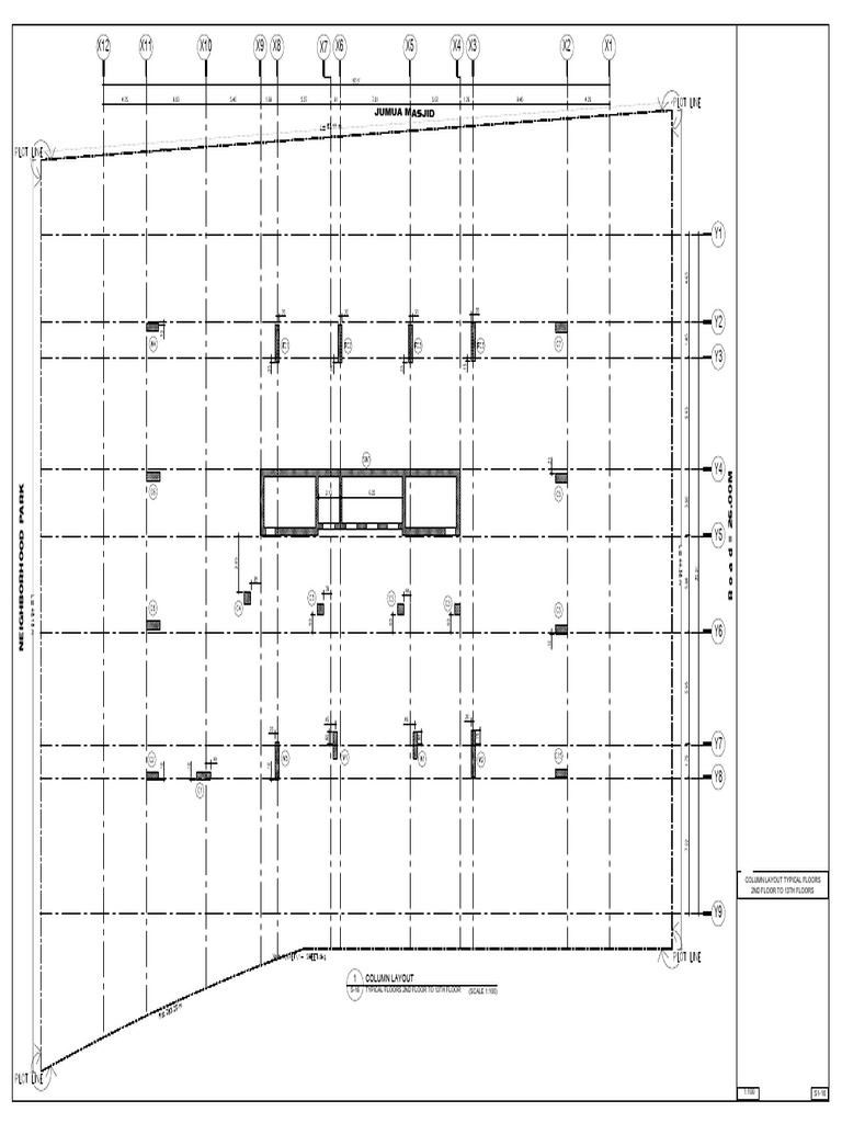 S16 Column Layout Typical Floors | PDF