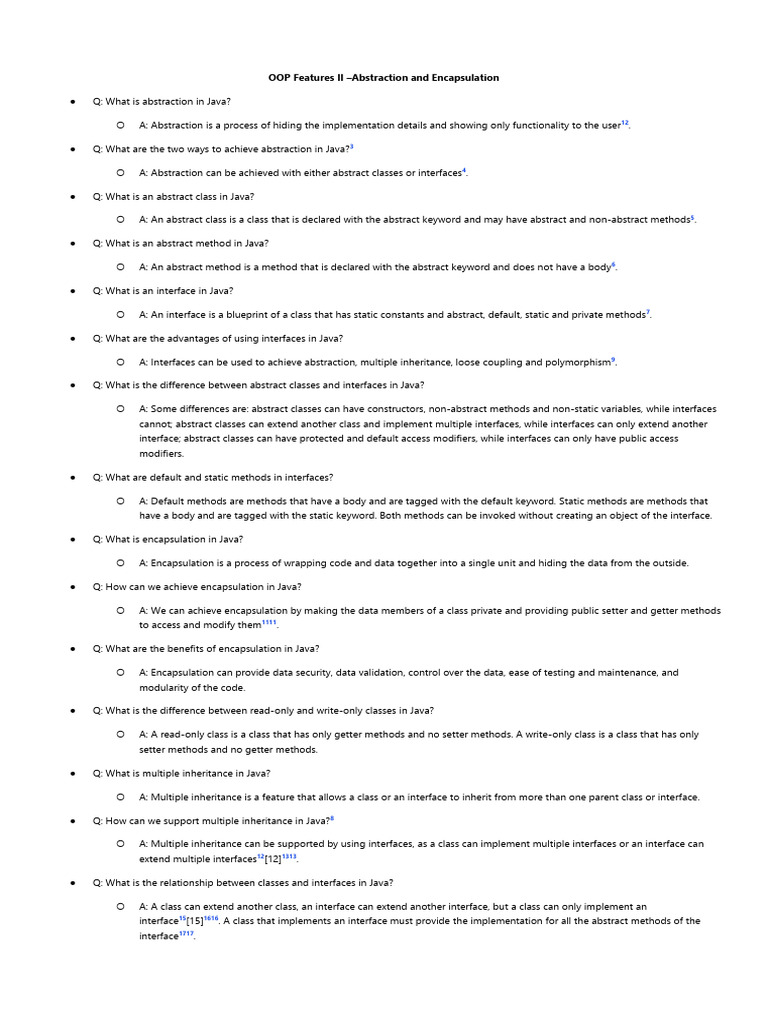 Oop Questions And Answers Pdf Method Computer Programming Class Computer Programming