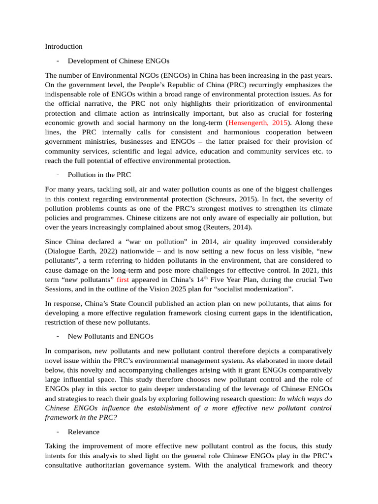 Lindner, Emma Introduction Draft Ma | PDF | China | World Politics