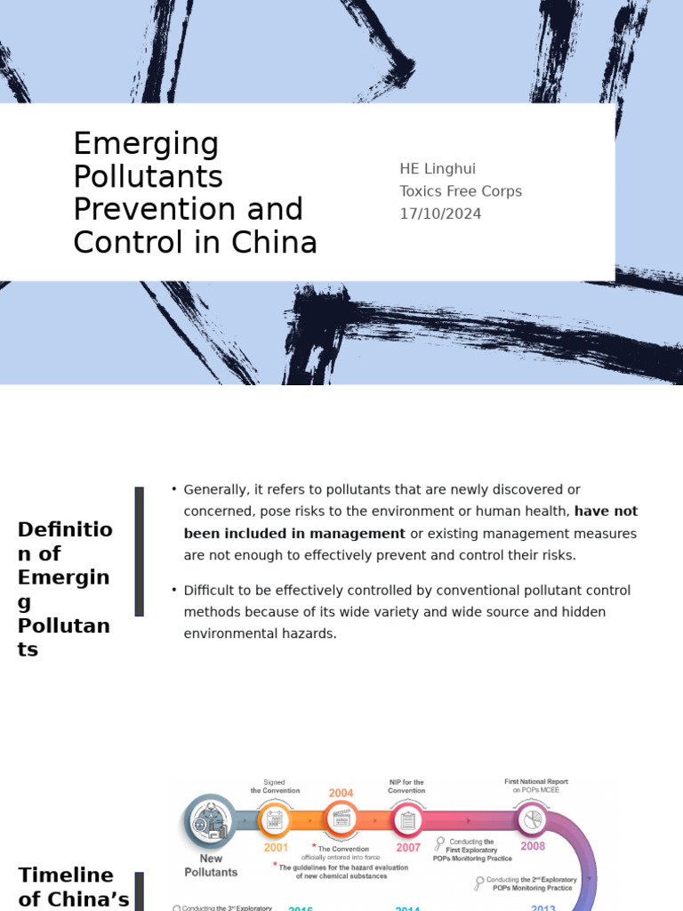 Control of Emerging Pollutants in China | PDF | Pollutant | Volatile ...