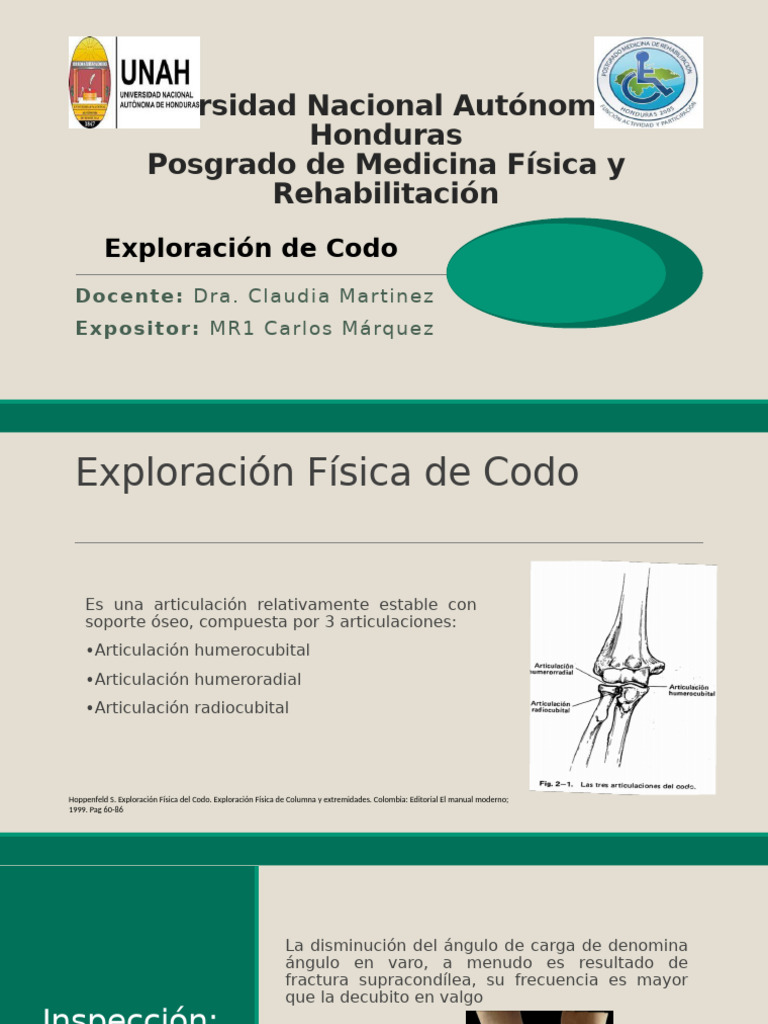 Exploracion de Codo | PDF | Codo | Extremidades (anatomía)